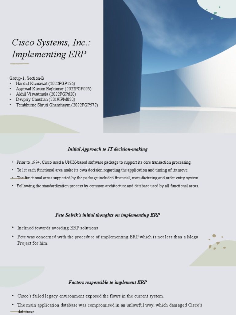 Cisco Pdf Enterprise Resource Planning Oracle Corporation