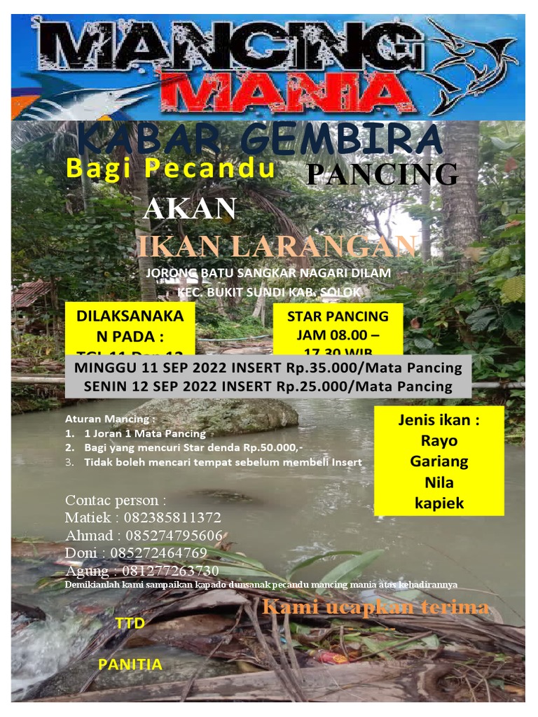 Brosur Mancing Mania | PDF