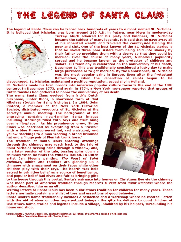 History of Santa Claus | PDF