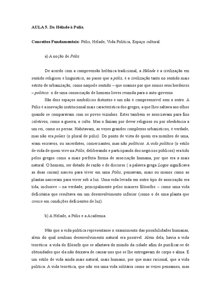 Da Hélade À Polis | PDF