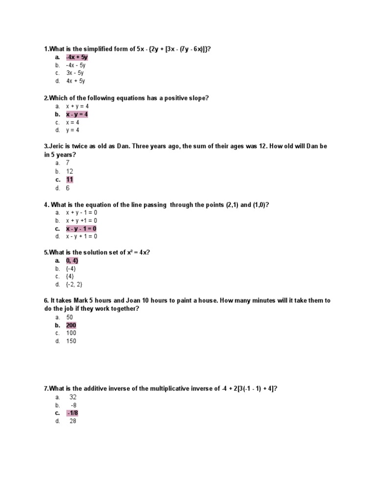 Math Reviewer | PDF | Numbers | Abstract Algebra