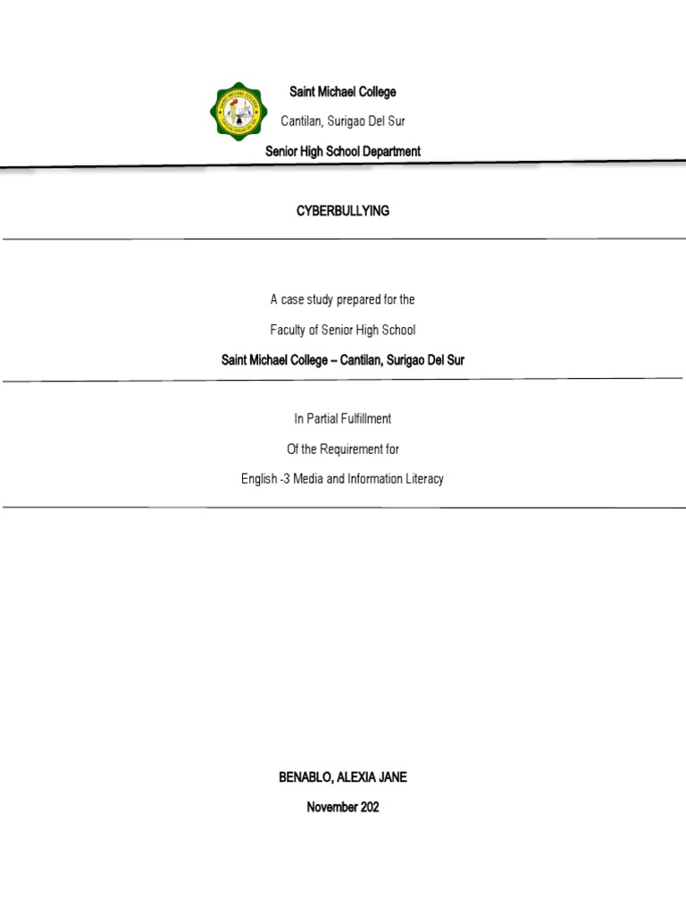 Cyberbullying Case Study on Effects and Prevention | PDF ...