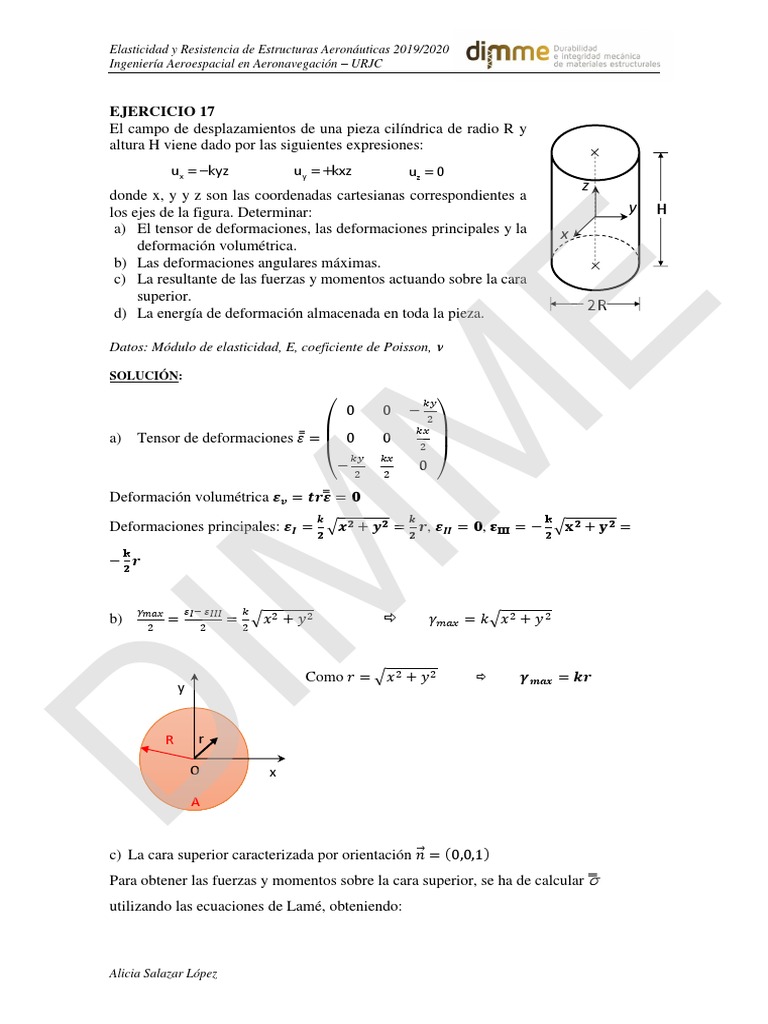 Ejercicio 17 | PDF | Elasticidad (Física) | Ingeniería mecánica