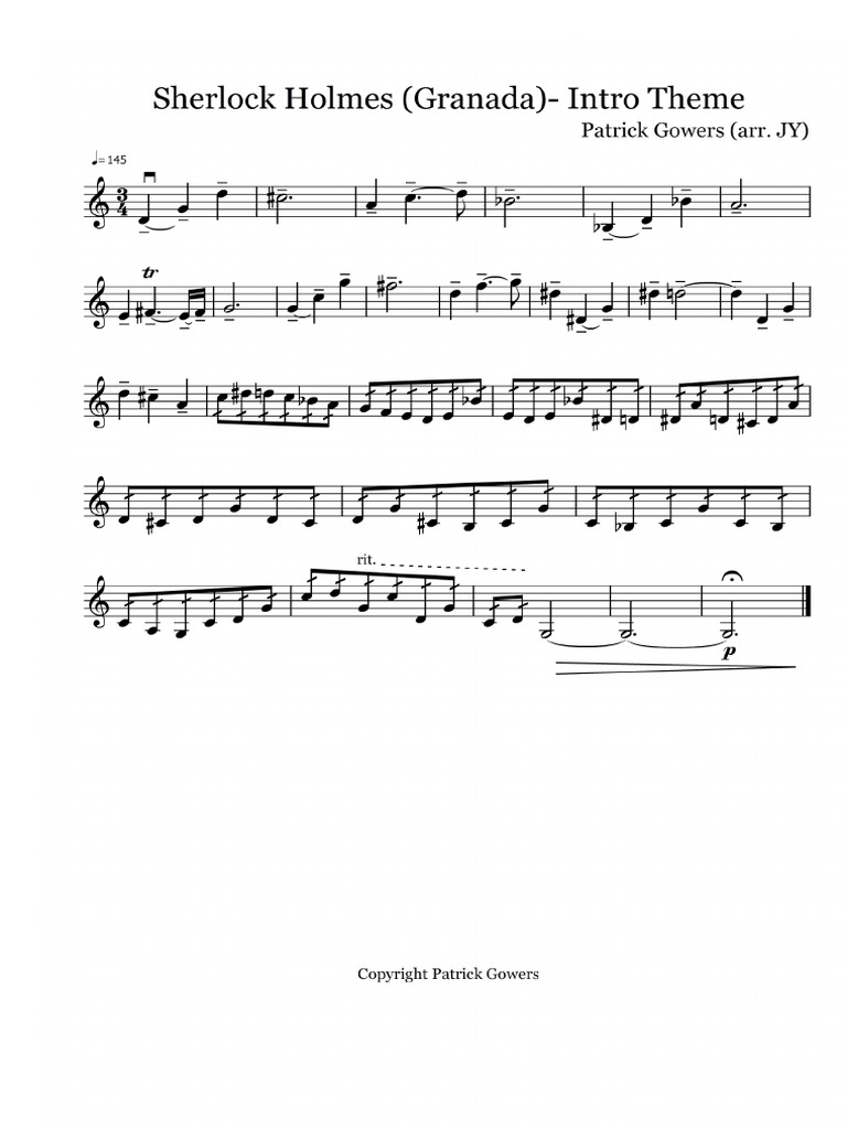 Sherlock Holmes (Granada) - Intro Theme | PDF