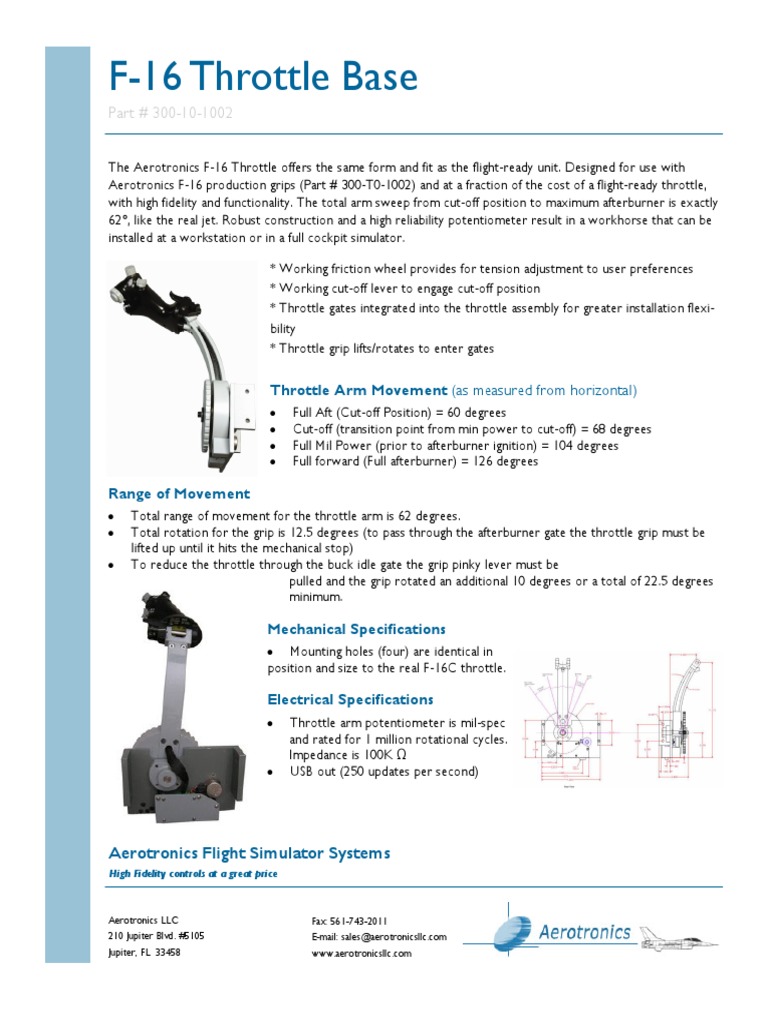 Throttle | PDF | General Dynamics F 16 Fighting Falcon | Throttle