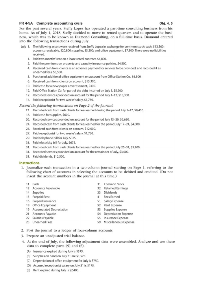 Module 5 HW Prob - PR 04-5A - Format | PDF | Debits And Credits | Expense