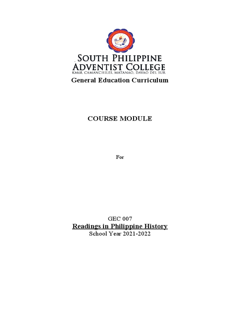 RPH Module Vera Week 2 | PDF | Philippines