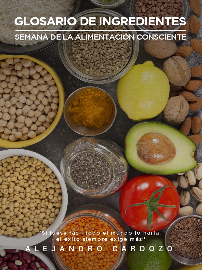 Glosario de Ingredientes | PDF | Alimentos | Ingredientes de comida