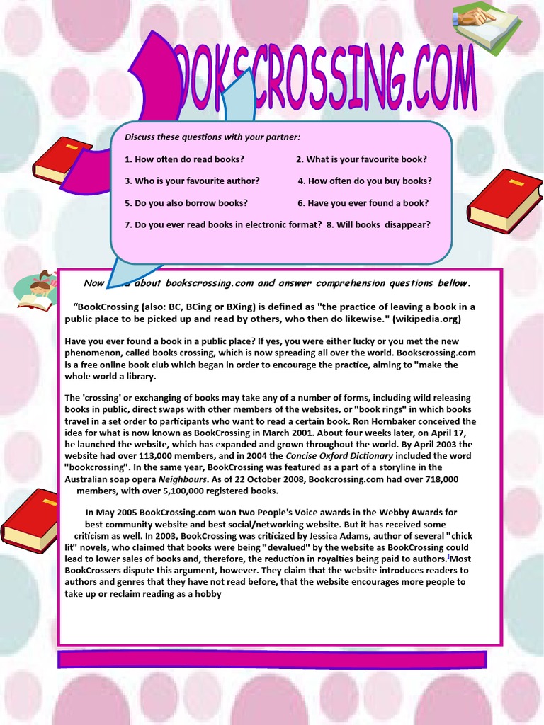 Document discusses book reading habits and introduces the concept of ...