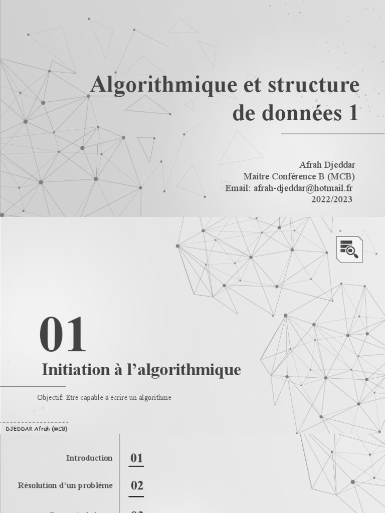 Cours Algo 1 Chapitre 1 | PDF | Programme informatique | Programmation
