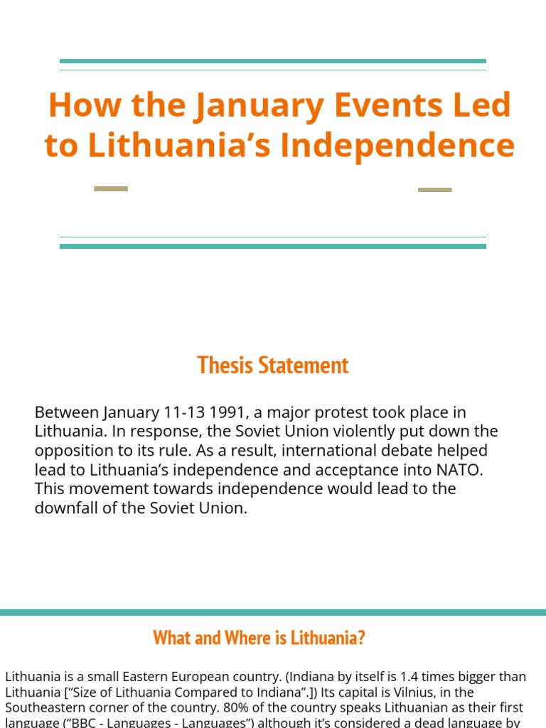 Lithuania's Independence: January 1991 Events | PDF | Lithuania ...