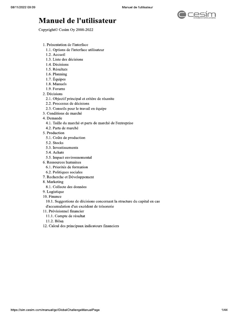 Manuel D'utilisation | PDF