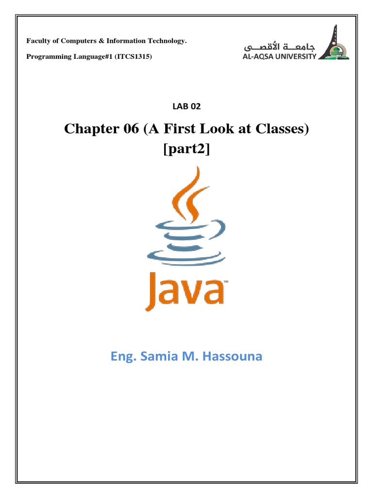 LAB02 Chapter 06 (A First Look at Classes) - Part 2 - 2 | PDF | Method (Computer Programming ...