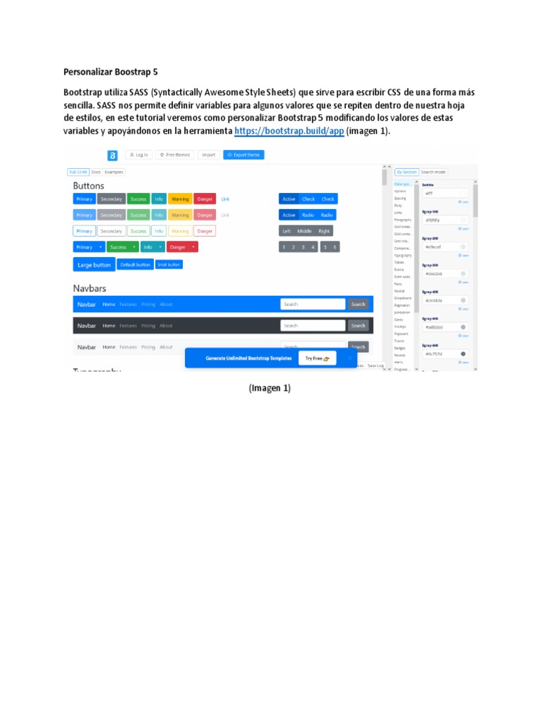 Personalizar Boostrap 5 | PDF | Bootstrap (marco frontal) | Desarrollo de software