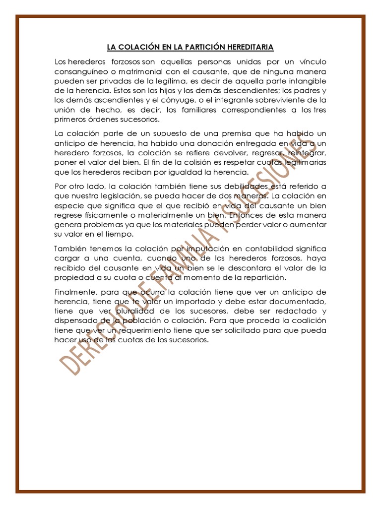 La Colacion | PDF
