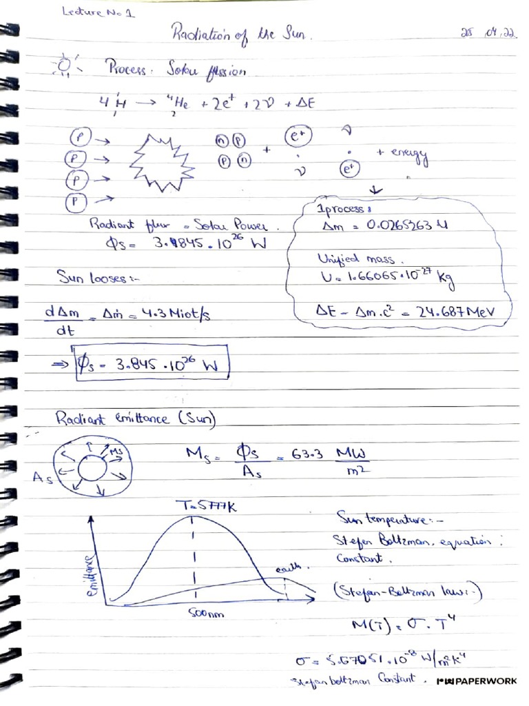 Solar Energy Lecture Notes | PDF