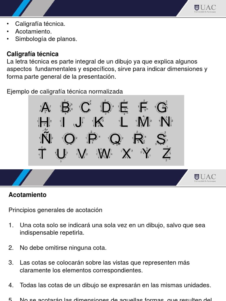 Acotamiento y Simbología en Planos | PDF | Dibujo | Geometria plana)