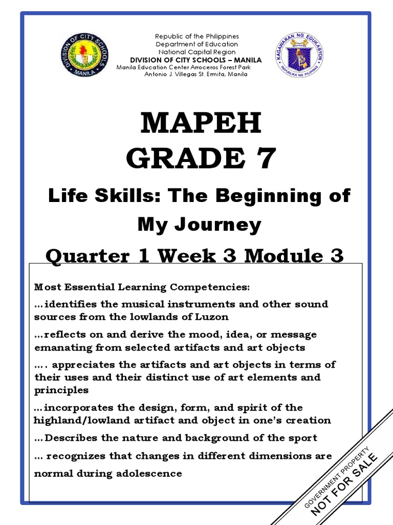 Final Mapeh Grade 7 Q1 Week 3 Pdf Adolescence Human Body