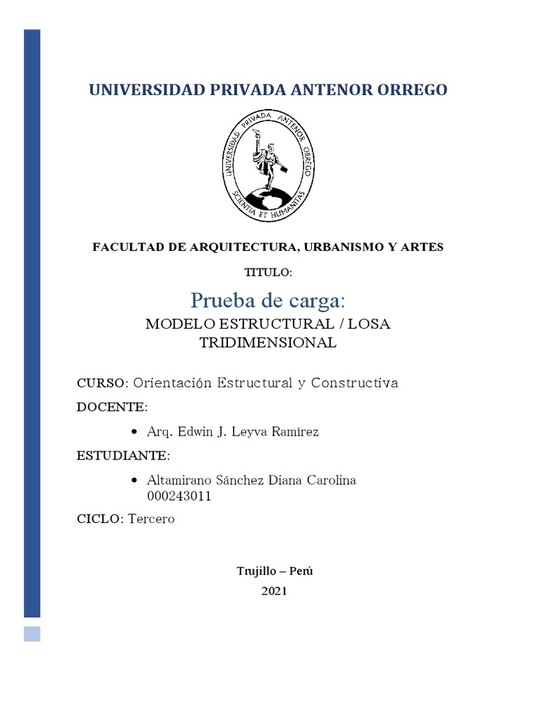 Informe Modelo Estructural 1 - Altamirano Sanchez Diana Carolina | PDF