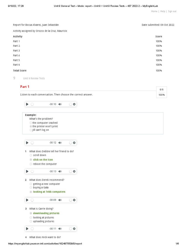 Unit 9 General Test - Mode - Report - Unit 9 - Unit 9 Review Tests ...