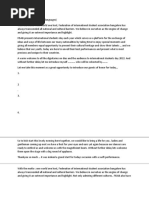 Welcome Speech On Orientation Program | PDF