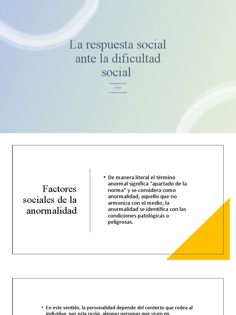 Anormalidad y Desadaptación Social | PDF