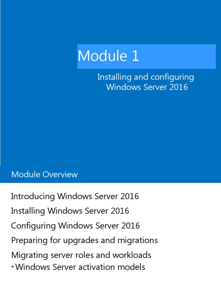 Installing and Configuring Windows Server 2016 | PDF | Hyper V | Microsoft Windows