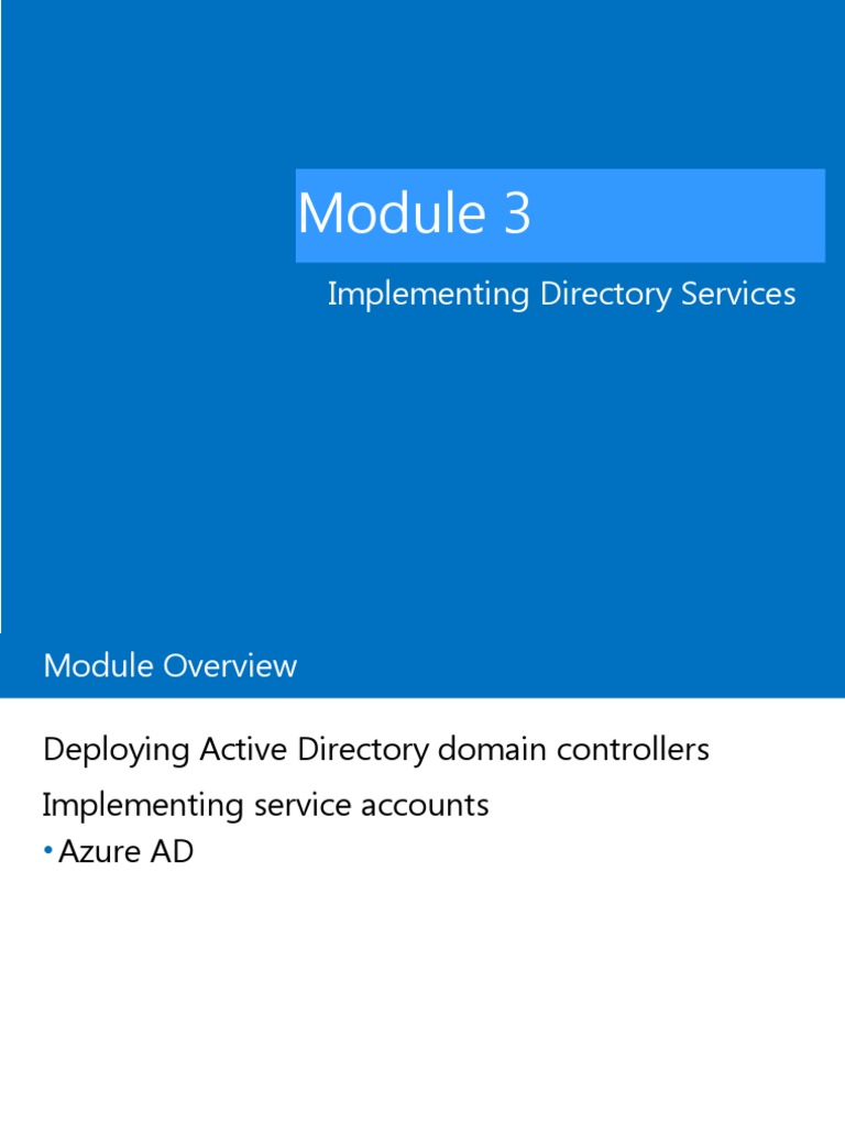 Implementing Directory Services | PDF | Active Directory | Computing