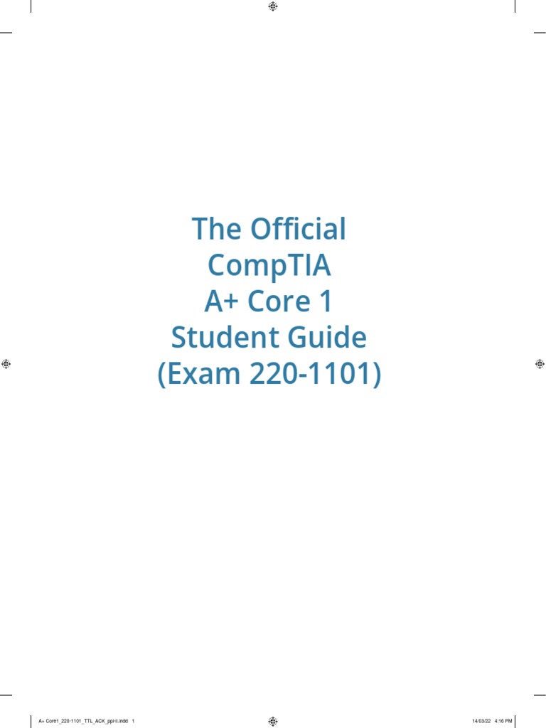 Official CompTIA A+ Core 1 Student Guide | Download Free PDF | Usb | Hdmi