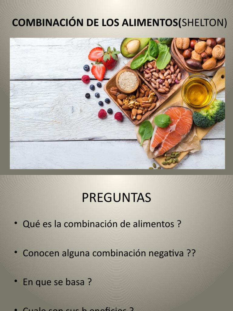 COMBINACIÓN DE LOS ALIMENTOS | PDF | Digestión | Alimentos