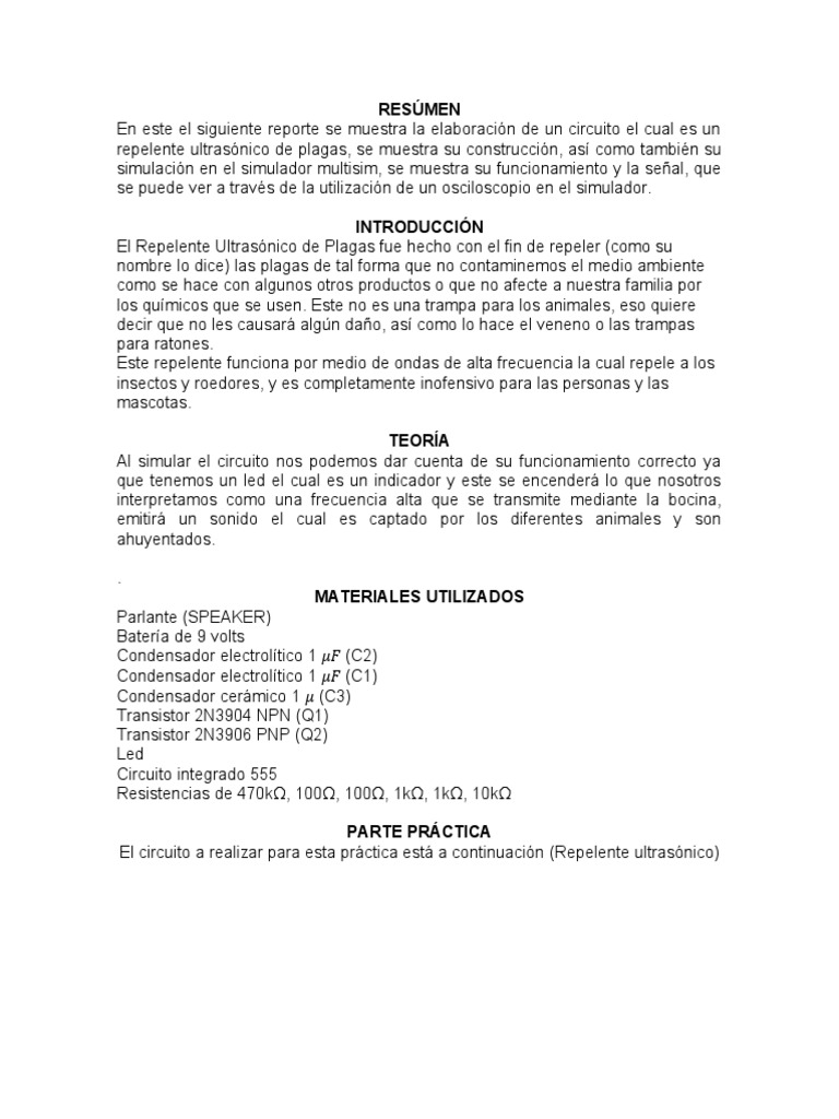 PRACT | PDF | Sonido | Ingenieria Eléctrica