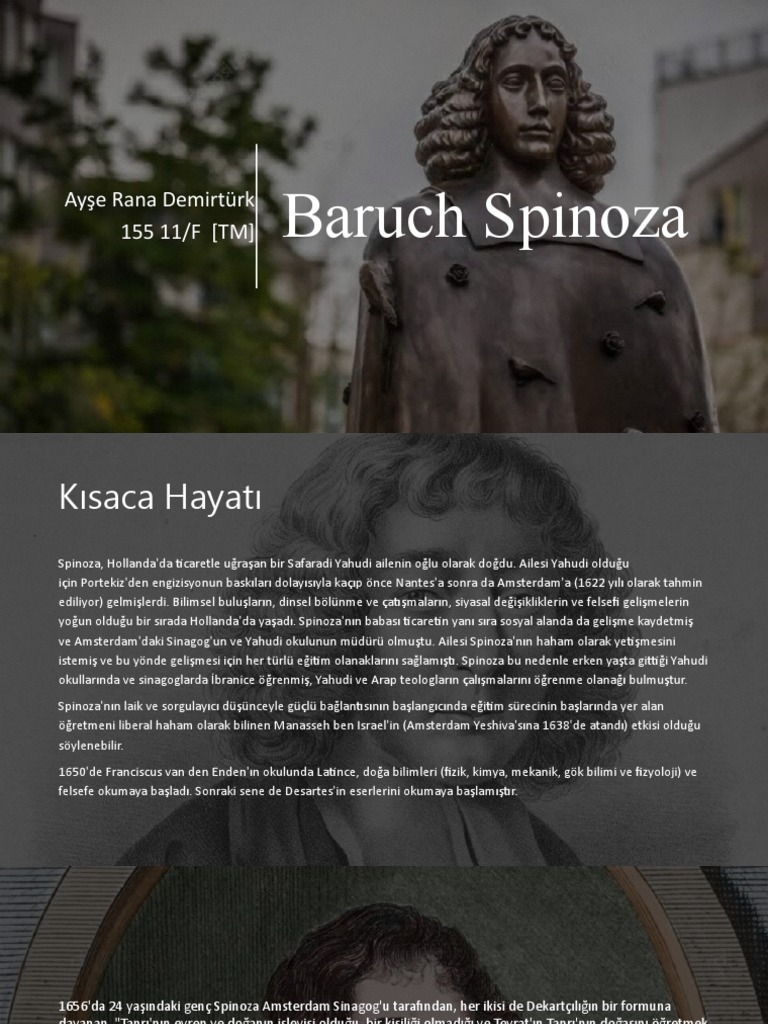 Baruch Spinoza - Senai Sinan Sungur | PDF
