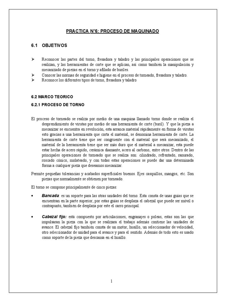 Practica #7 Proceso de Maquinado | PDF | Perforar | Control numerico