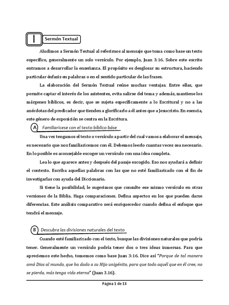Estructura del Sermón Textual | PDF | Dios | Sermón
