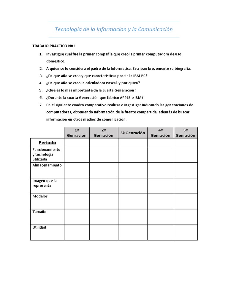 Actividades - Tic | PDF