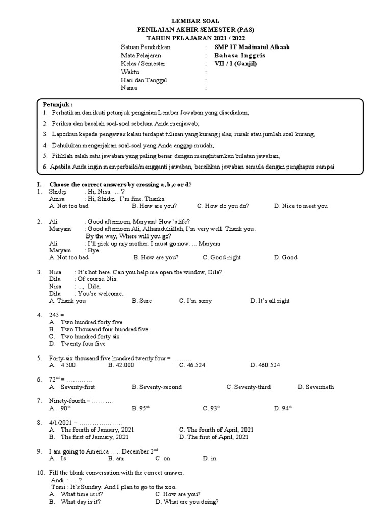Pas 7 2021-2022 | PDF