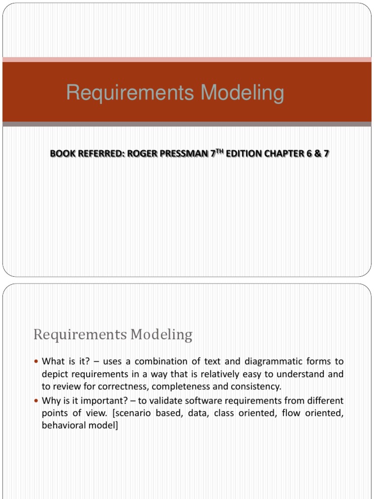 Requirement Modeling | PDF | Class (Computer Programming) | Use Case