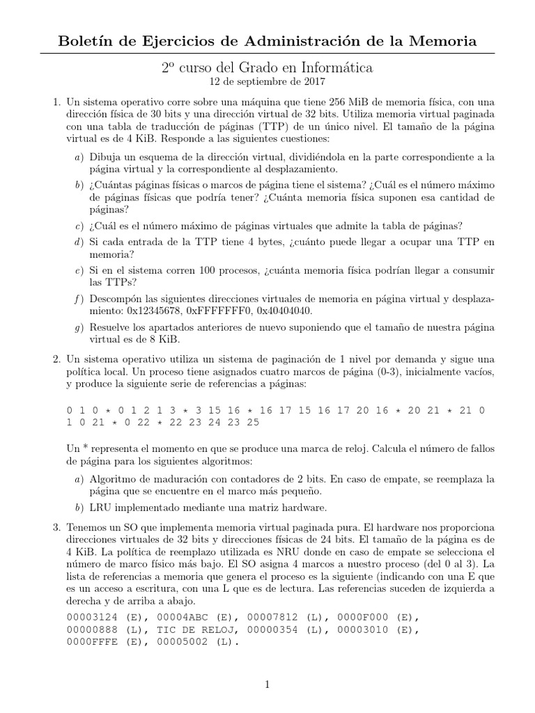 Ejercicios Tema 5 | PDF | Poco | Equipo de oficina