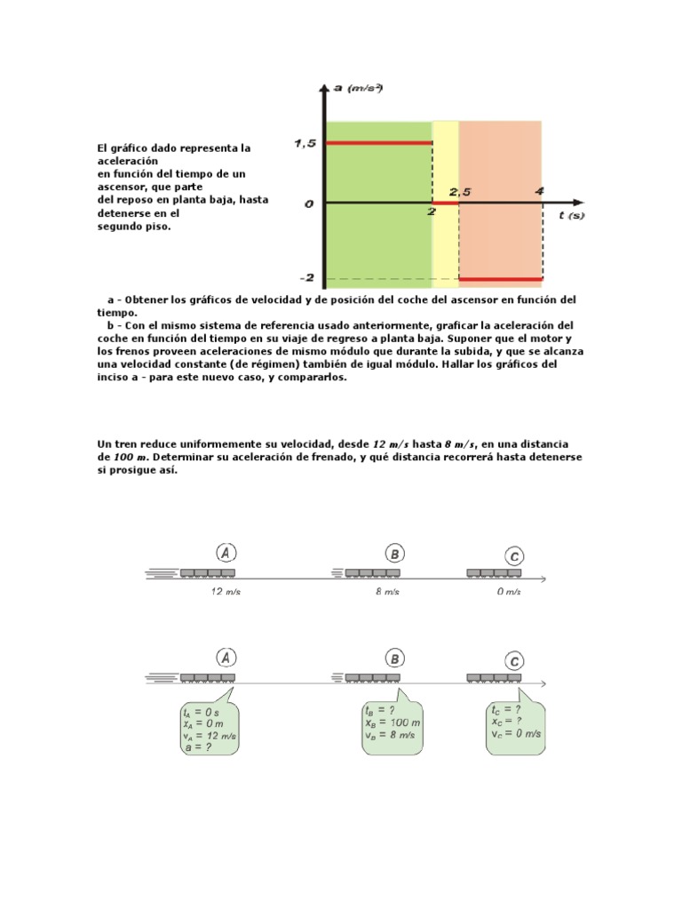 Taller para El Quiz 1 | PDF | Aceleración | Velocidad