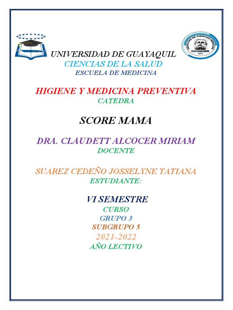 Score MAMÁ: Herramienta de Alerta Obstétrica | PDF | Presión sanguínea ...