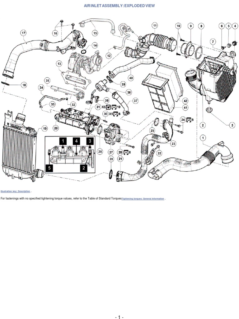 Air Inlet Assembly Exploded View2 | PDF | Turbocharger | Valve