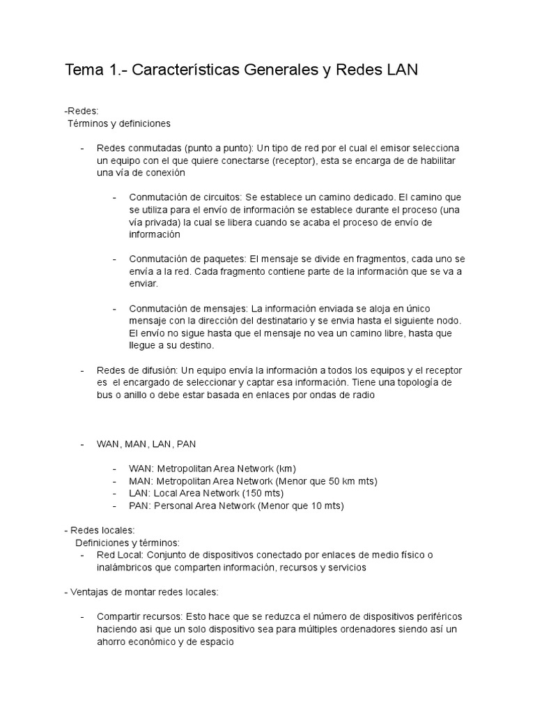 Redes Locales | PDF | Red de computadoras | Modelo osi