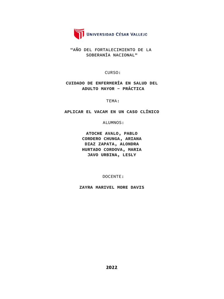 VACAM Merged | PDF | Enfermedades y trastornos humanos | Medicina CLINICA