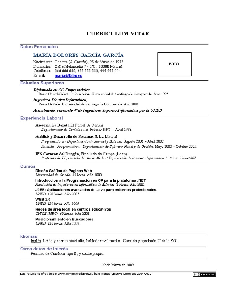 Ejemplo1 Curriculumvitae | PDF | Php | Desarrollo de software
