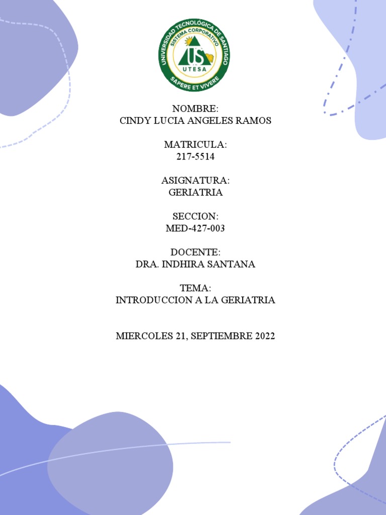 Introducción A La Geriatria | PDF | Gerontología | Medicina