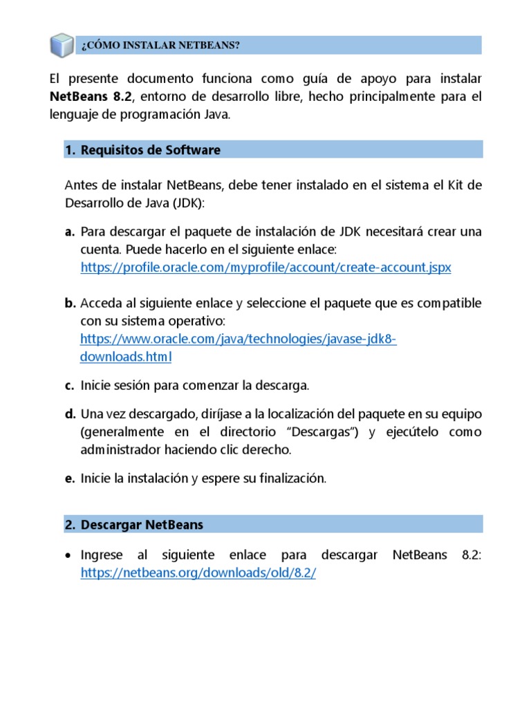 Instalar Netbeans | PDF