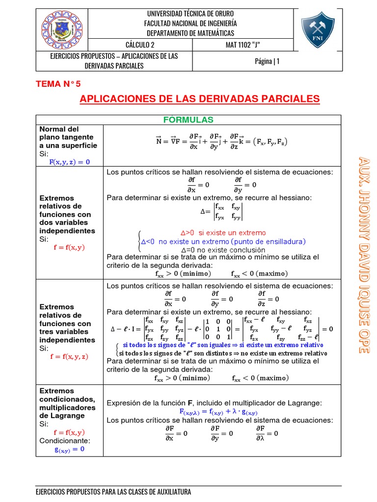 EJERCICIOS PROPUESTOS TEMA 5 Sem 2-2022 MAT 1102 J | PDF