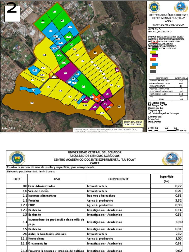 MAPA Y CUADRO DE USO ACTUAL DE SUELO CADET 2020 Versión Final | PDF