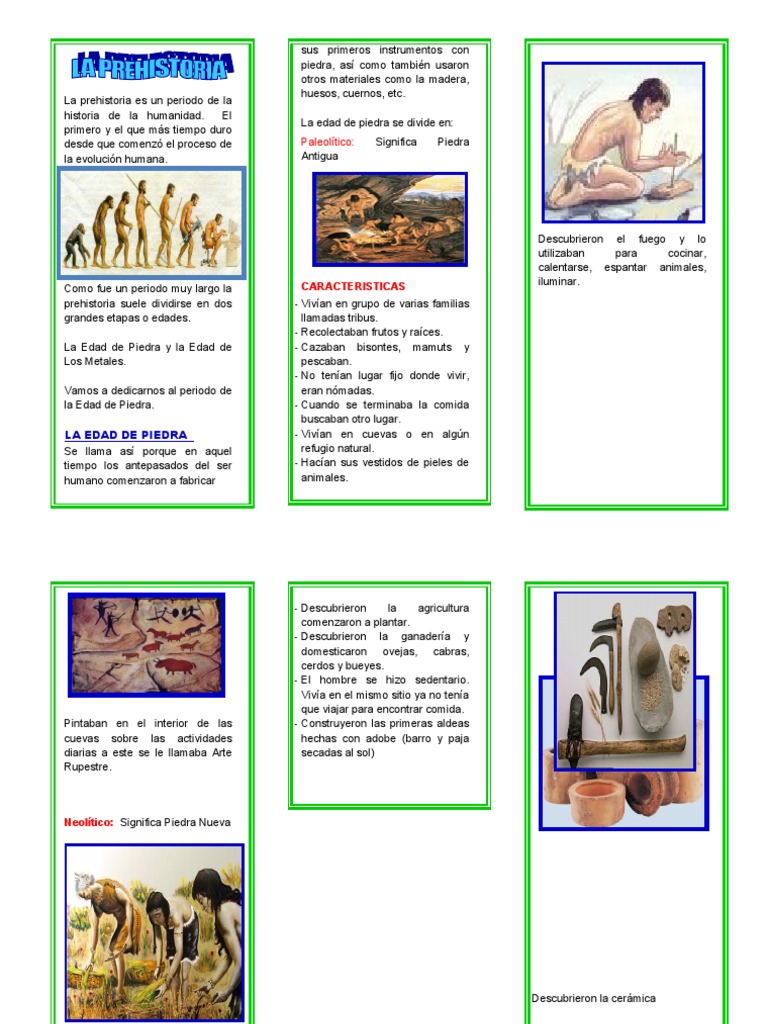 Triptico Prehistoria | PDF
