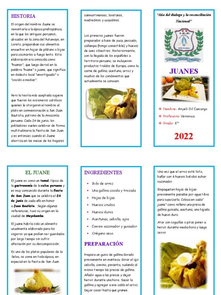 Historia y receta del Juane peruano | PDF | Cocina latinoamericana ...